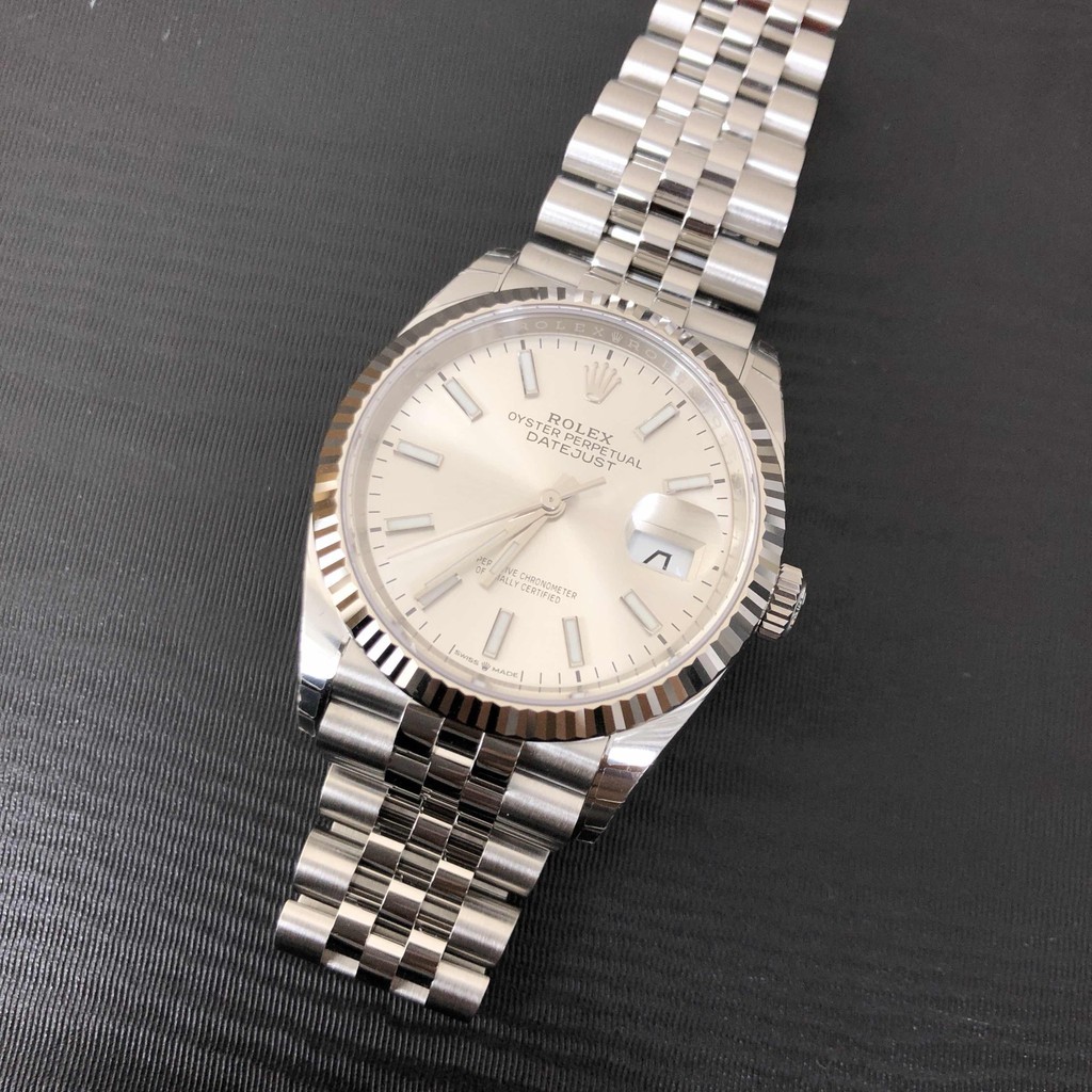 Rolex rolex Permanent Diary 36mm Stainless Steel Silver Surface ...