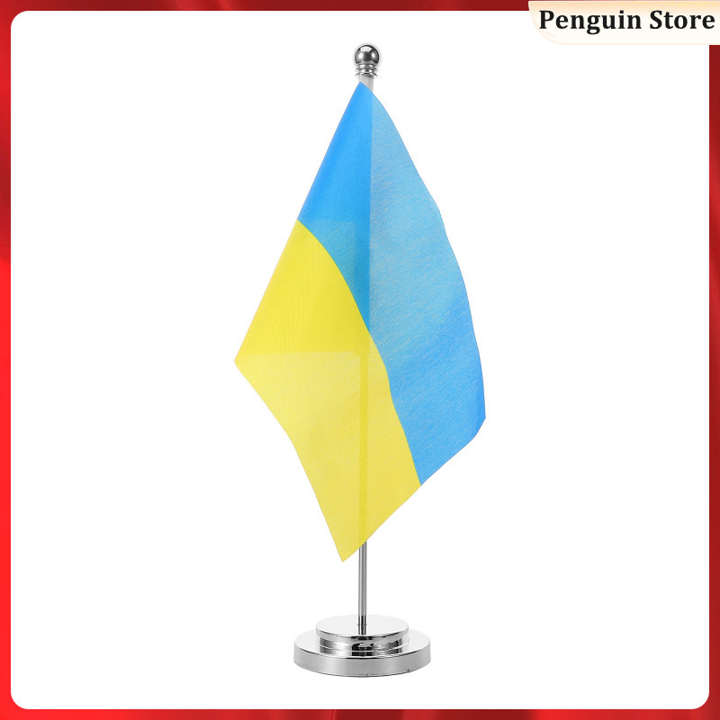 Festival Flag Mini Flags Ukraine Ukrainian With Stand Banner Desktop ...