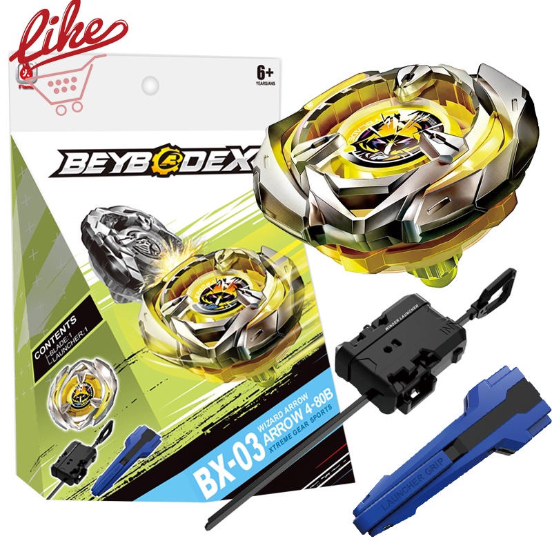 Beyblade X BX-03 Wizard Arrow 4-80B Beyblade Xtreme with Launcher Grip ...