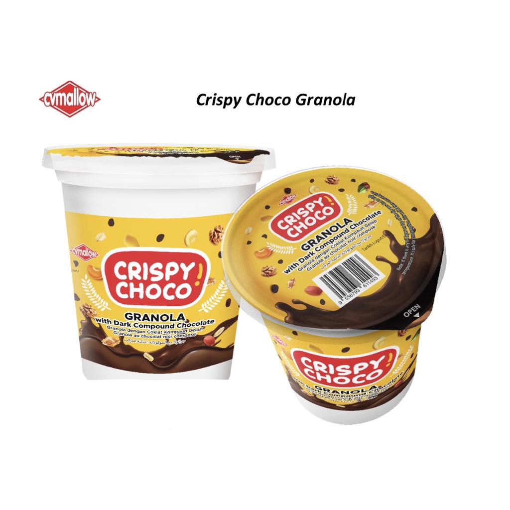 Cvmallow Crispy Choco Granola With Dark Compound Chocolate 60g | Shopee ...