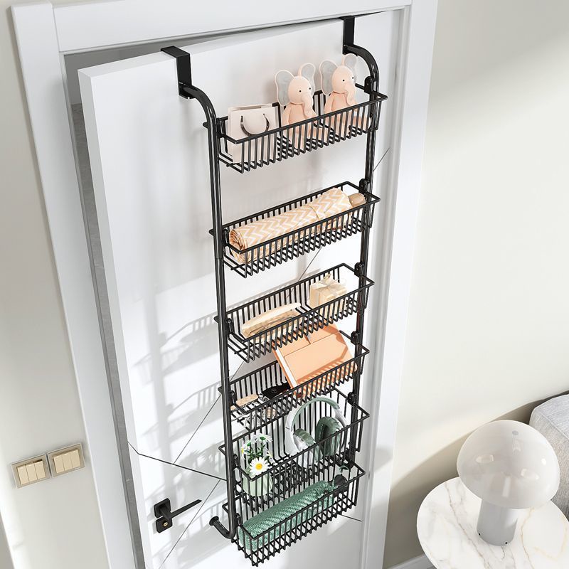 🔥KAKA🔥 Punch-Free Shelves Bedroom Door Rear Hanger Hanging Basket Shelf ...