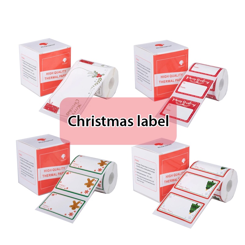 Phomemo Merry Christmas Sticky Labels for M110/M200 Printable Thermal ...