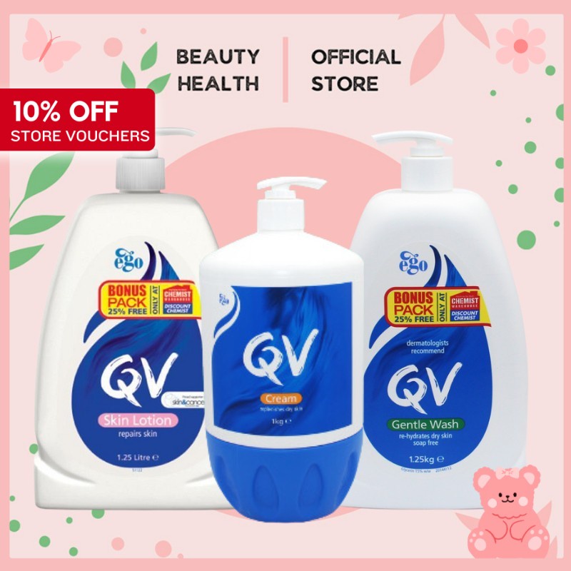 EGO QV Cream 1KG / QV Cream 500g / Gentle Wash 1.25KG / Skin Lotion 1 ...