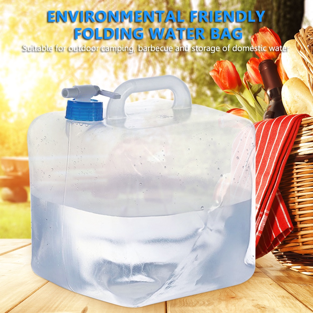 5/10/15/20L Collapsible Water Storage Container Outdoor Hiking Fishing ...