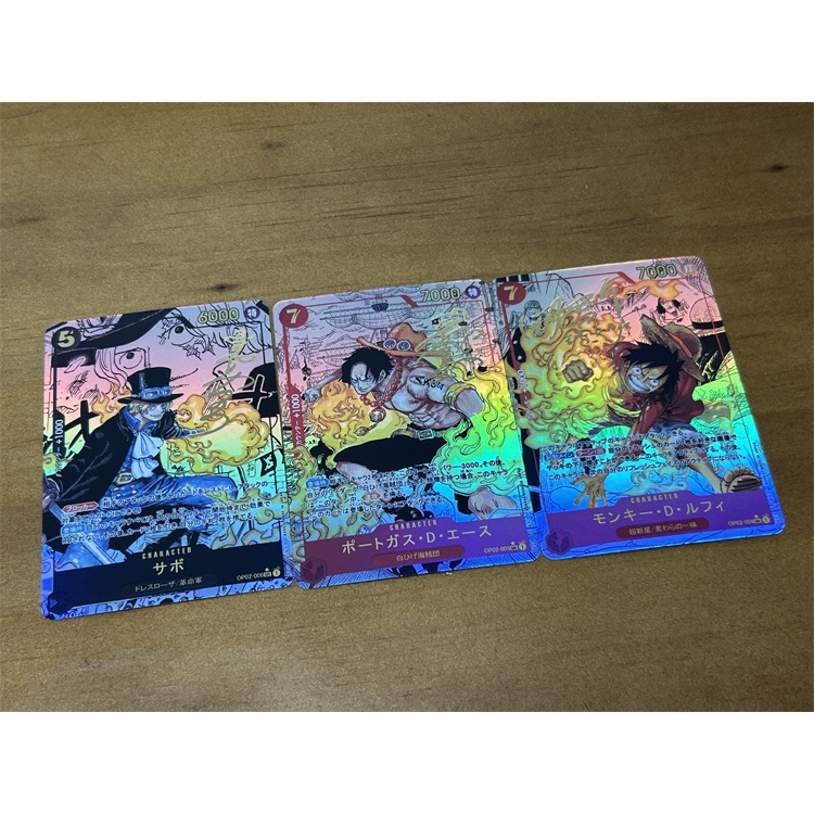 Opcg DIY One Piece Homemade Flash Card Luffy Sabo Ace Gold Sign Flash ...