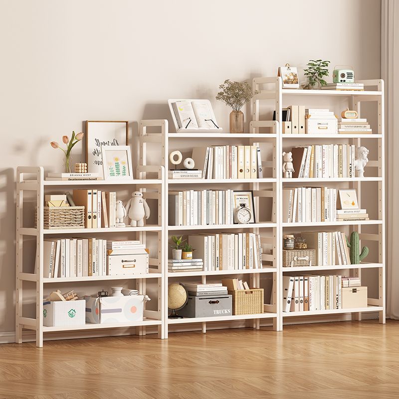 Bamboo Bookshelf Solid Wood Floor Standing Shelf Simple Household ...