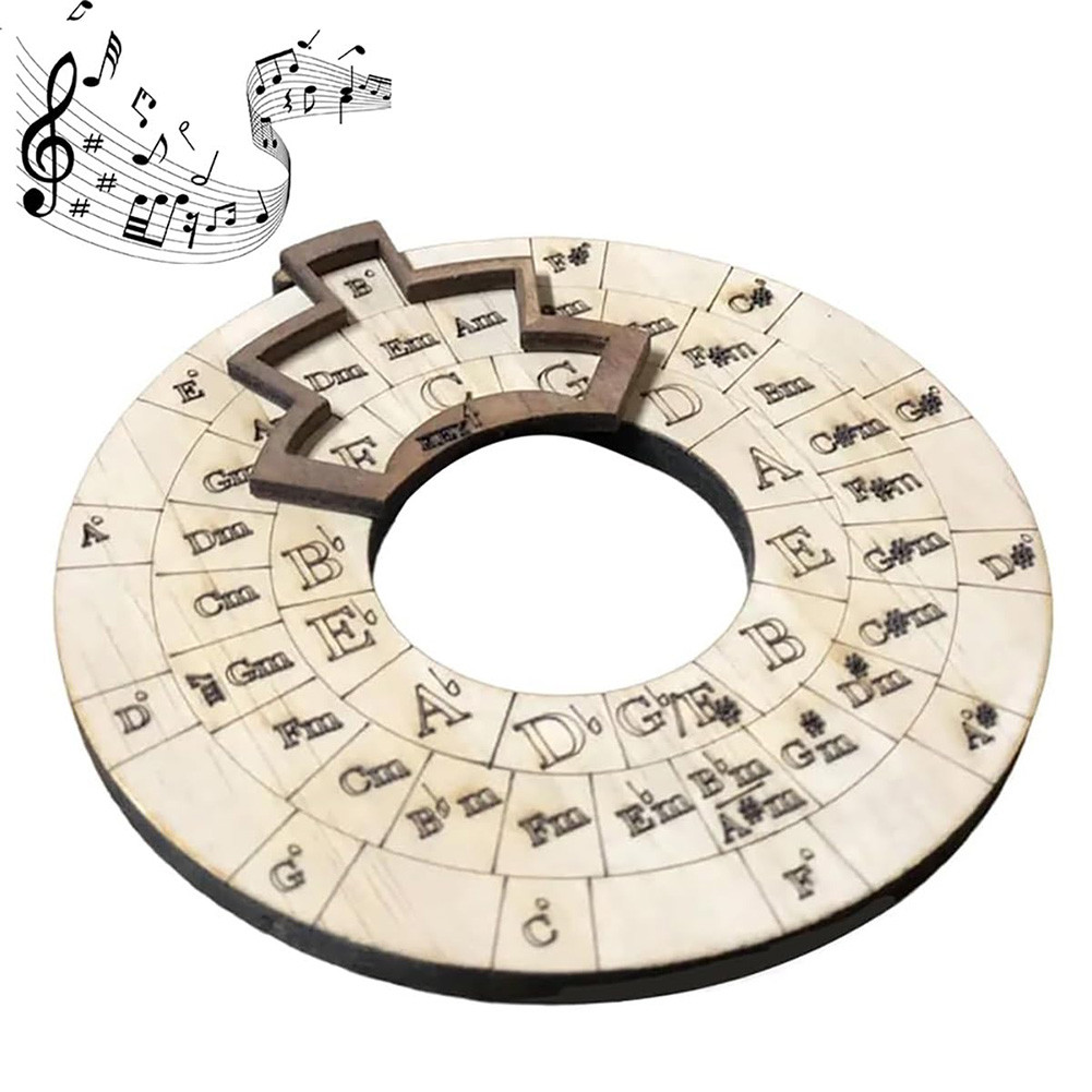 Circle of Fifths Chord Wheel Musical Educational Tool Round Instrument ...