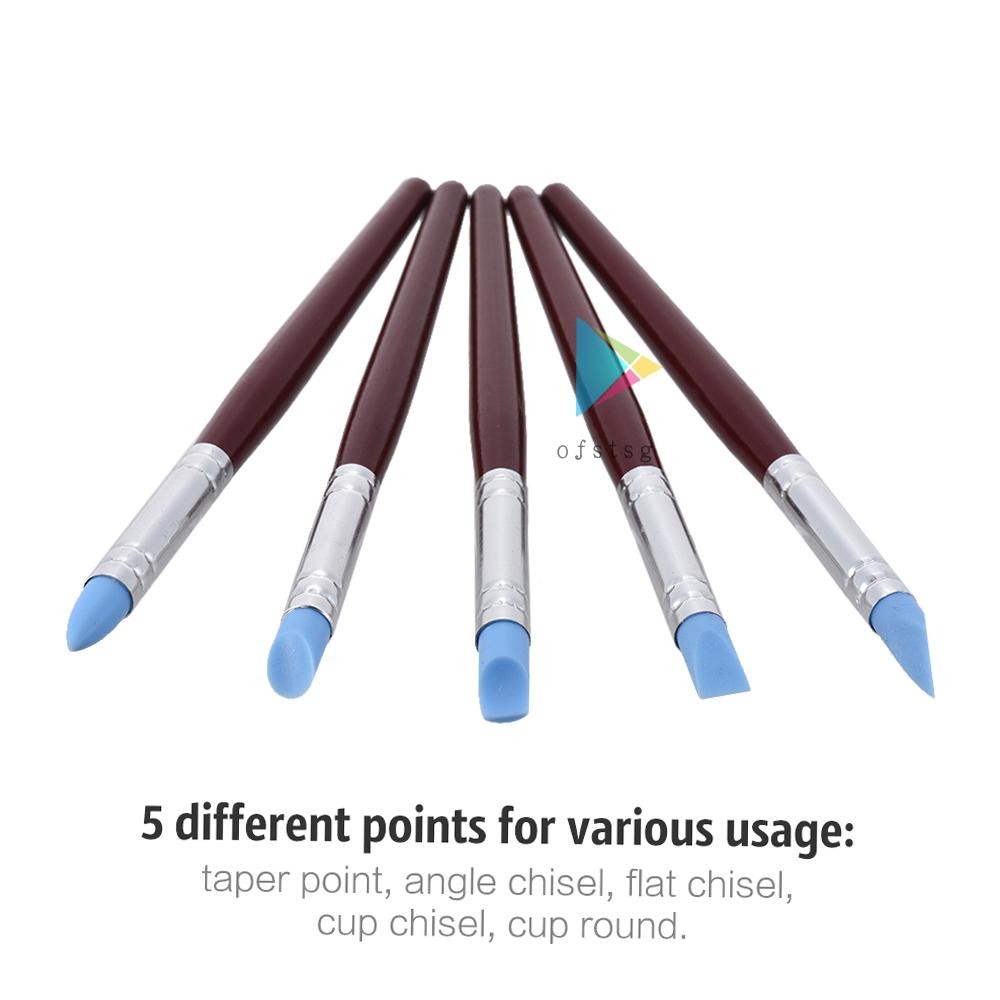 Rubber Tip Clay Sculpture Carving Tools Set 5-Piece Clay Sculpture ...
