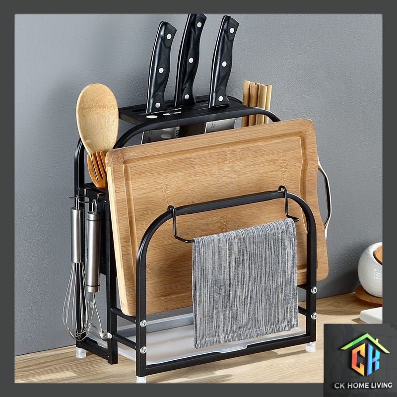 Multifunctional Kitchen Knife Rack with Chopping Board Holder Cookware ...