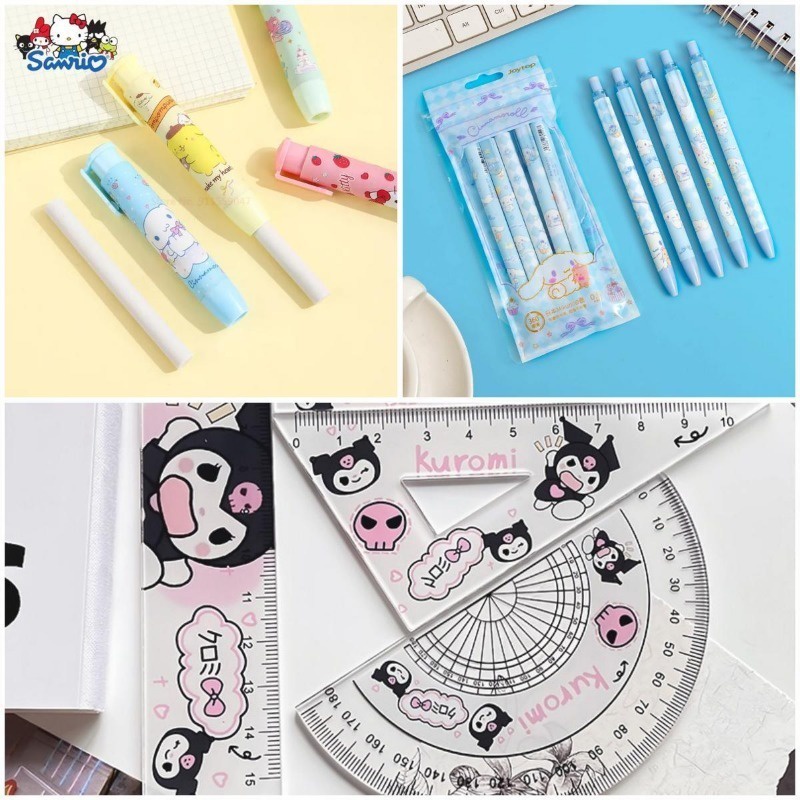Kawaii Sanrioed Press Pencil Eraser/Sanrio Rulers Set/Sanrio Pens ...