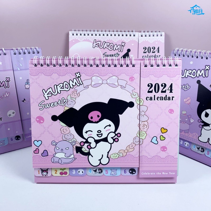 Sanrio 2024 New Desk Calendar/calendar/cartoon Cute Memo/Desk Punch ...