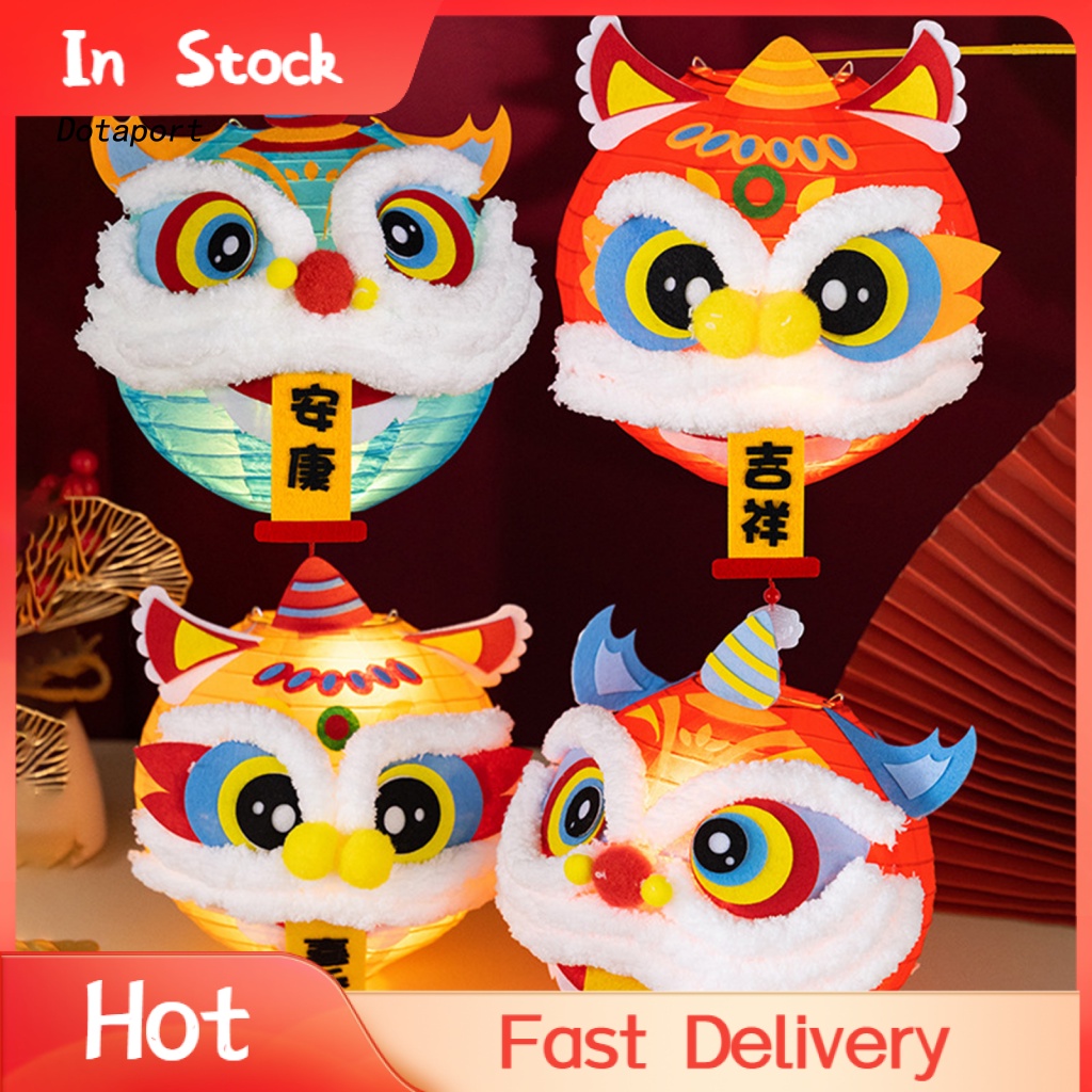 Dance Lion Lantern Diy Kit Parent-child Interactive Lantern Making Kit ...