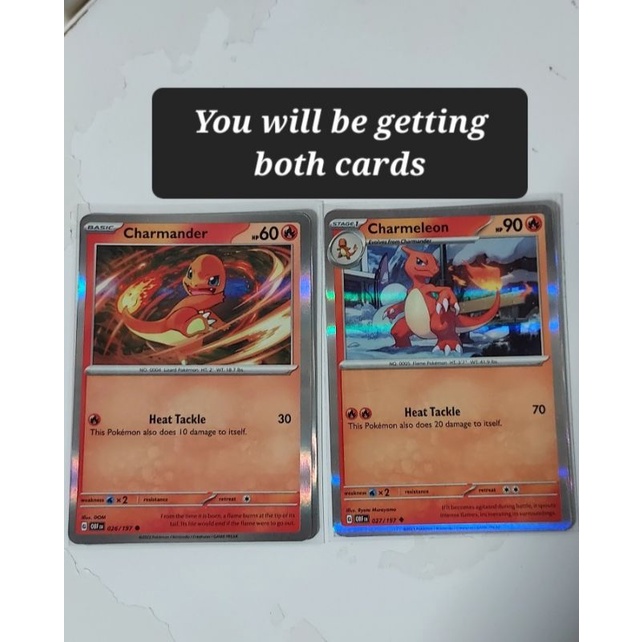 Pokemon charmander charmeleon exclusive holo card | Shopee Singapore
