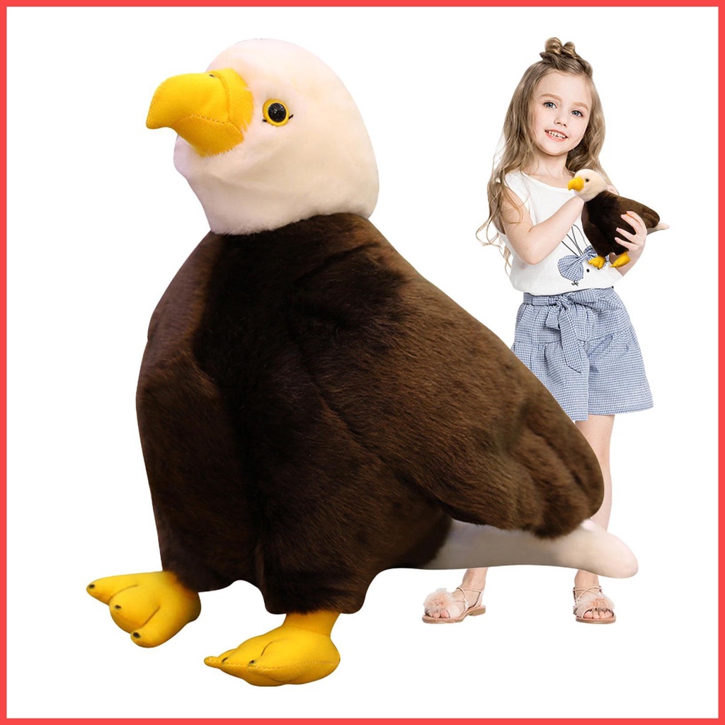 Bald Eagle Stuffed Animal Cute Bird Plush Toy Soft Bald Eagle Plushie ...