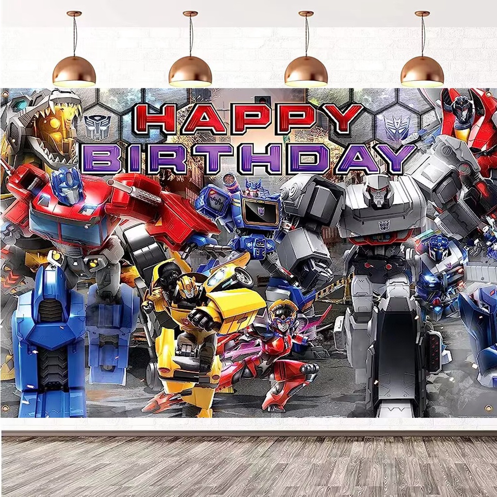 [SG] Transformers Party Photography 5x3ft Backdrop Banner Supplies for ...