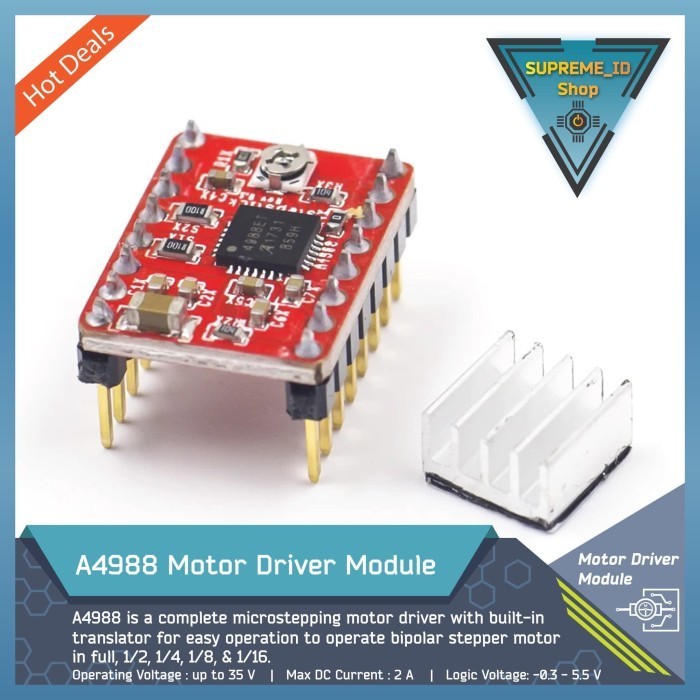 A4988 CNC 3D Printer DC Stepper Motor Driver Card | Arduino MCU Control ...