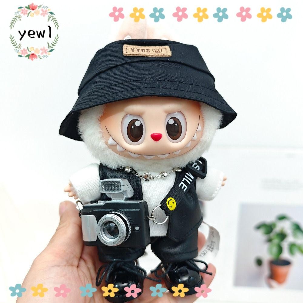 CEDAR Labubu Doll Clothes, Cartoon Black Labubu Leather Jacket, Cute ...