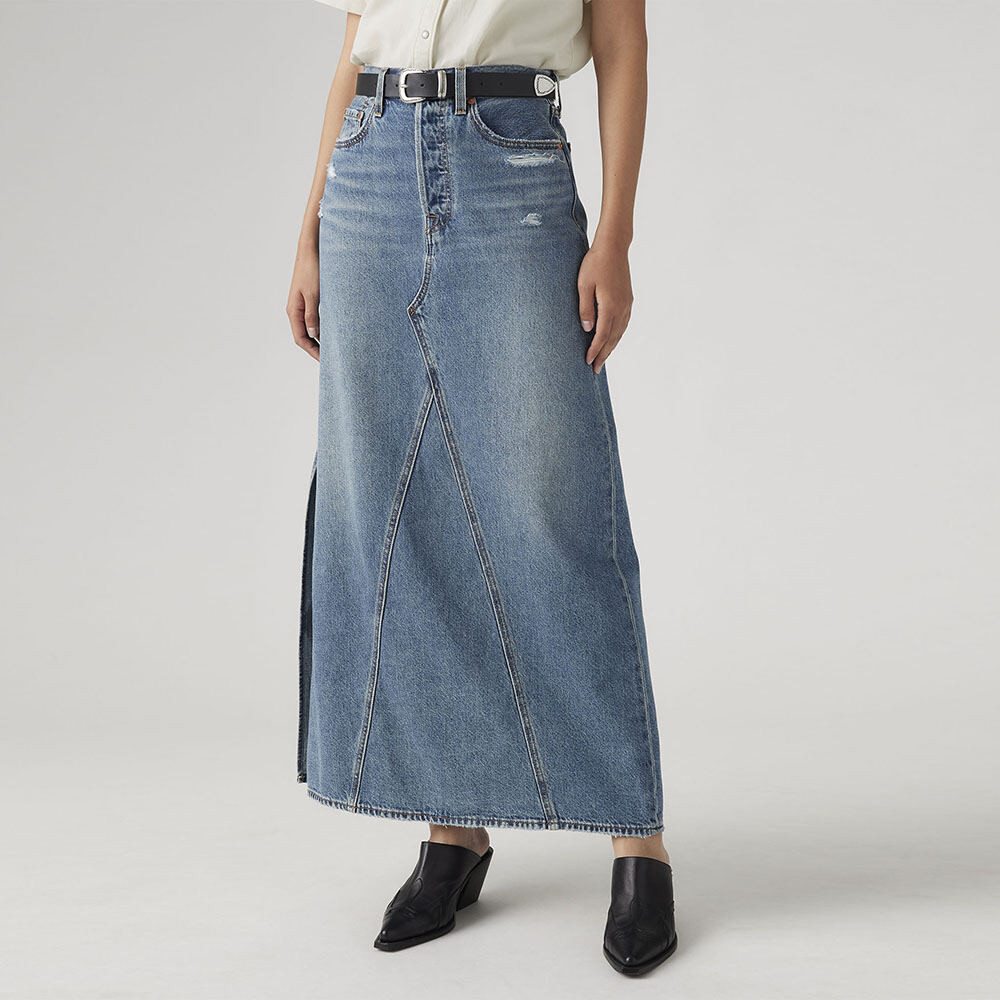 Levi's® Women's Long Icon Skirt A8727-0002 | Shopee Singapore