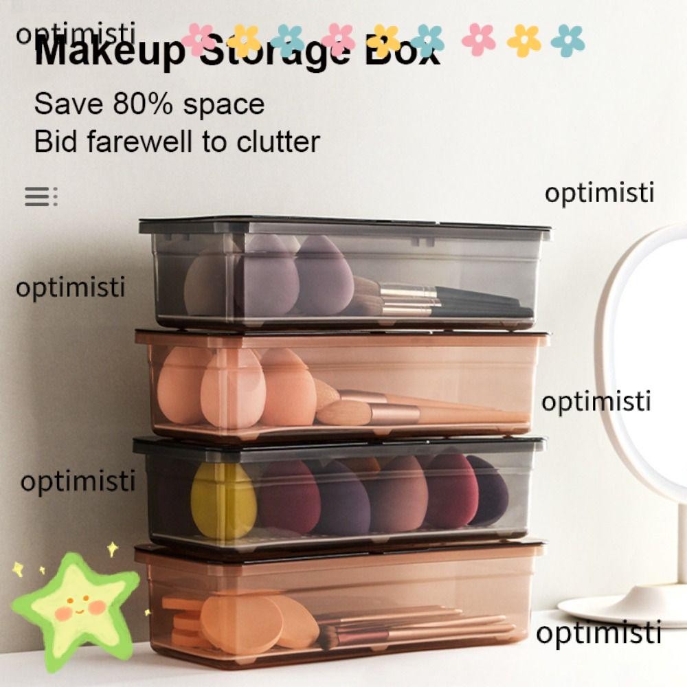 OPTIMISTI Makeup Storage Box, With Lid Drainage Chopstick Cage, High ...
