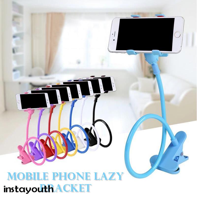 360 Clip Mobile Phone Holder Stand Portable Flexible Lazy Bed Desktop ...