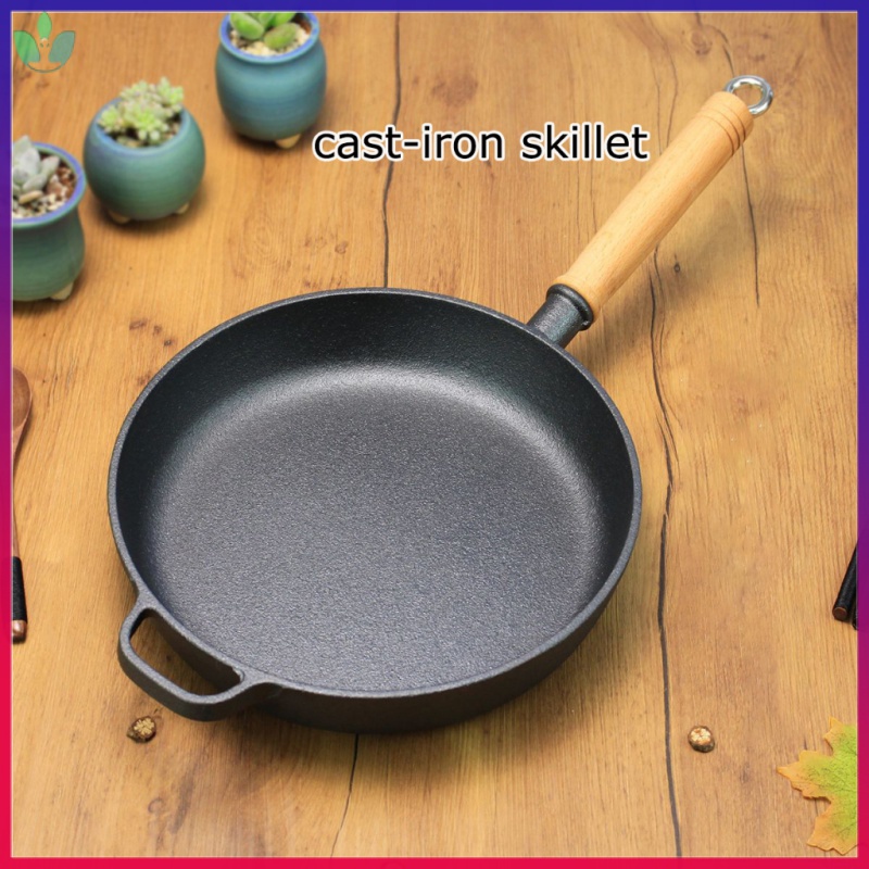 Cast iron flat frying pan pancake pan omelette pan fried steak fried ...