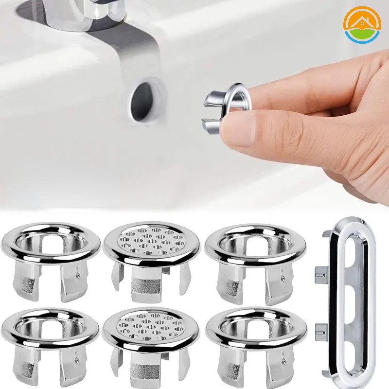 Plastic Sink Overflow Cover/Kitchen Bathroom Wash Basin Trim Bath Drain ...