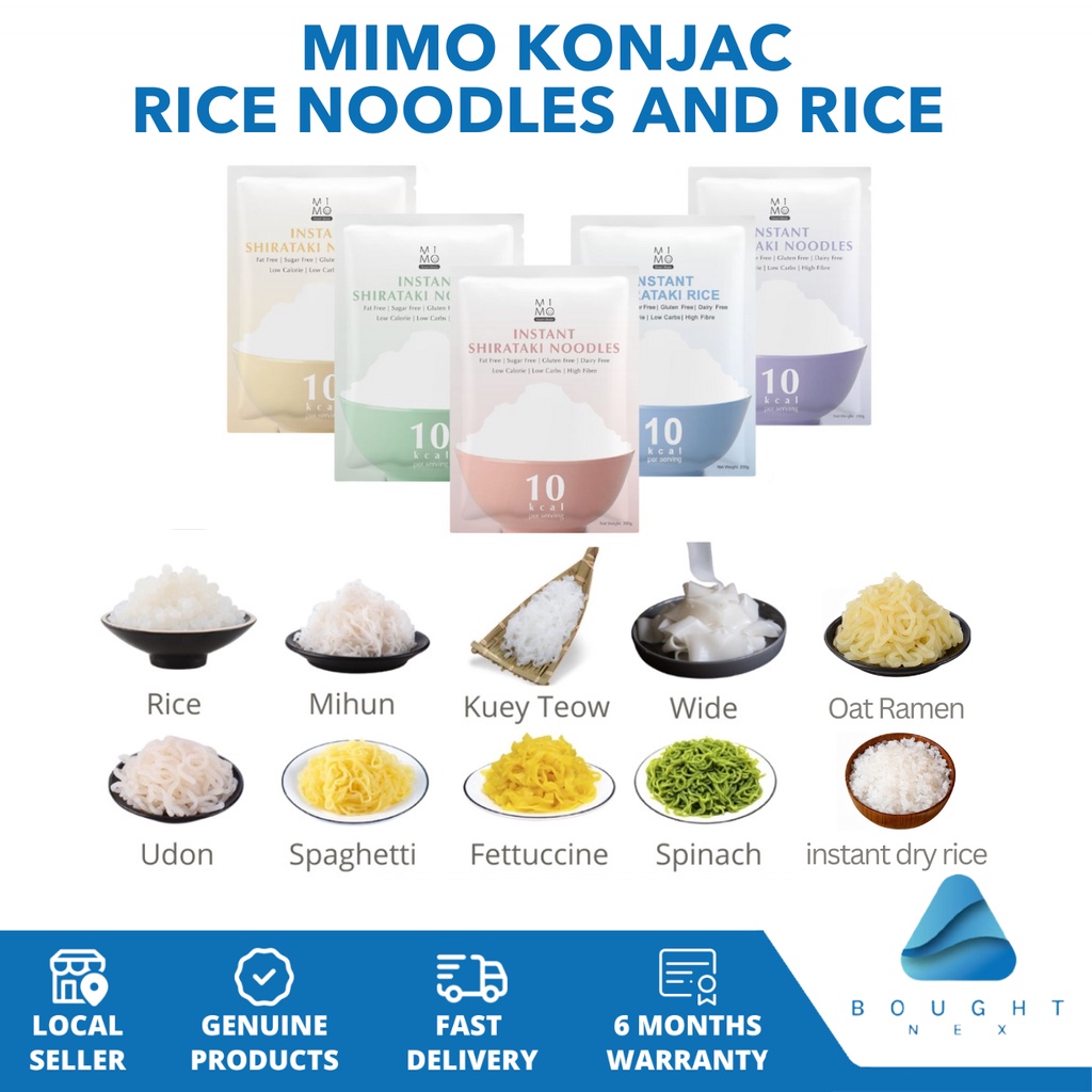 MIMO Konjac Rice & Noodles - Low Calories, Keto Diet, Weight Loss ...