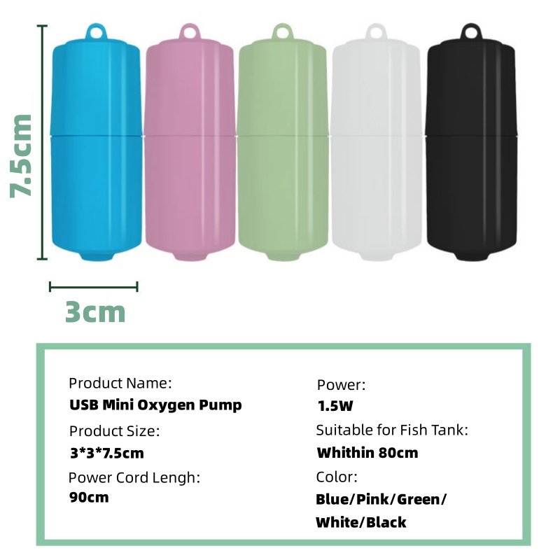 Portable USB Mini Aquarium Air Pump Fish Tank Air Compressor Oxygen ...