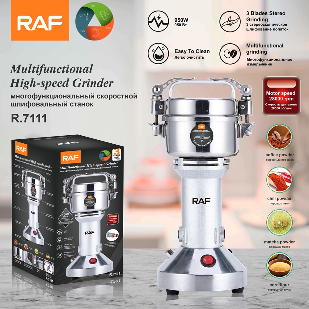 R RAF Stainless Steel Electric Grinder Chinese Herbal Medicine Grinder ...