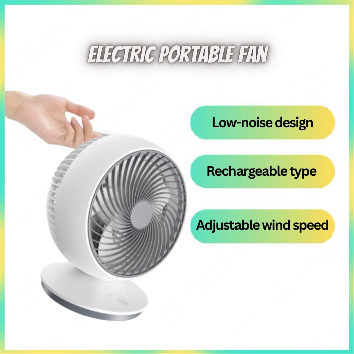 Portable Desk Fan 3 Speeds Low-noise Fan Cooling Strong Fan Desk Fan ...