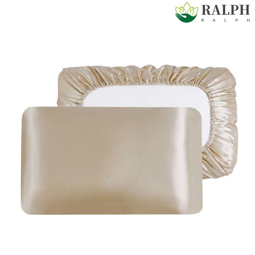 RALPH 2pcs Silk Elastic Pillow Case, Solid Color Soft Sleeping ...
