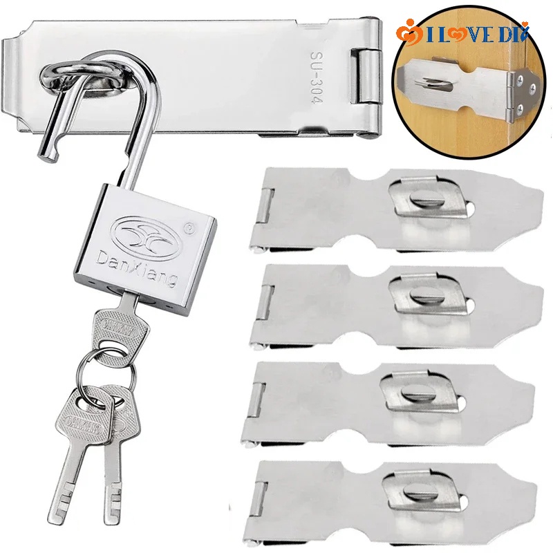 Durable Stainless Steel Burglar-proof Door Hasp Anti Theft Hasp Staple ...