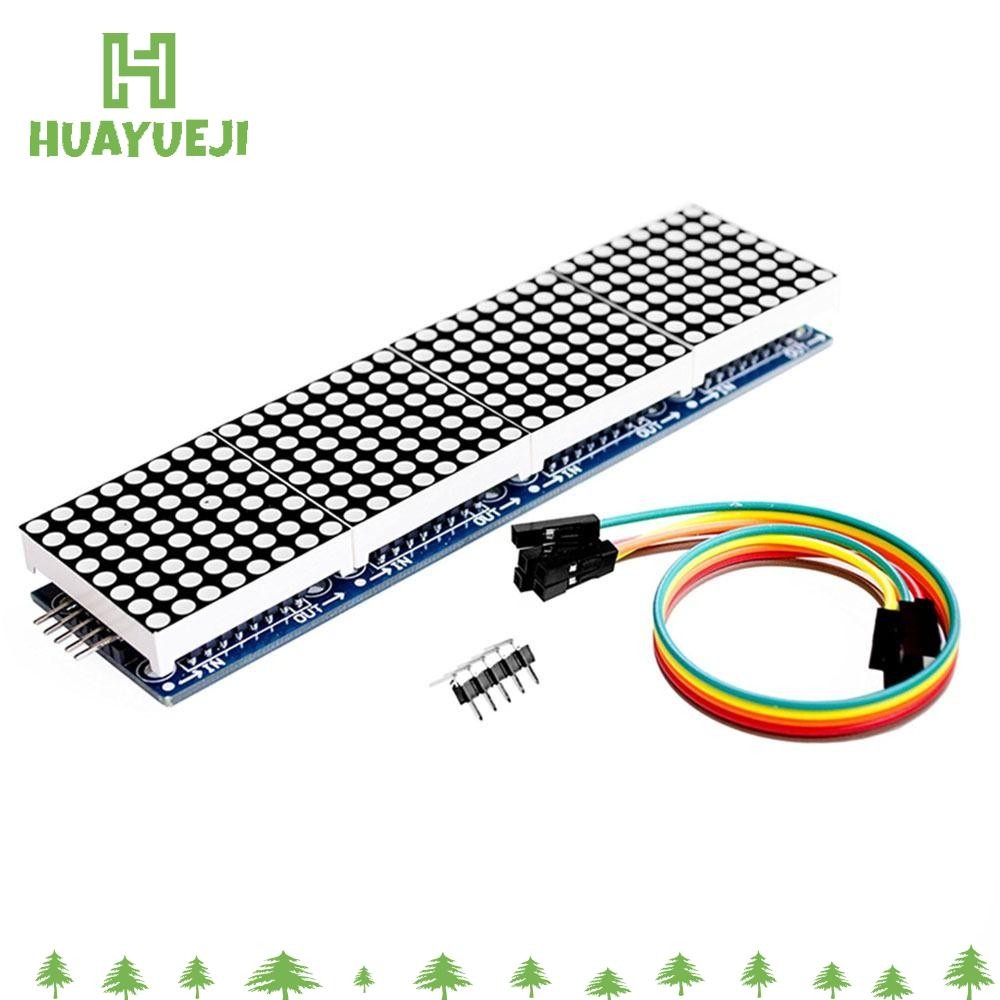 HUAYUEJI 4 in 1 LED Display Modules, with 5Pin Wires 5V Dot Matrix ...