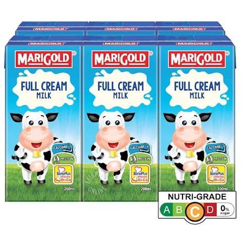 Marigold UHT Packet Milk Full Cream 200ml x6 | Shopee Singapore