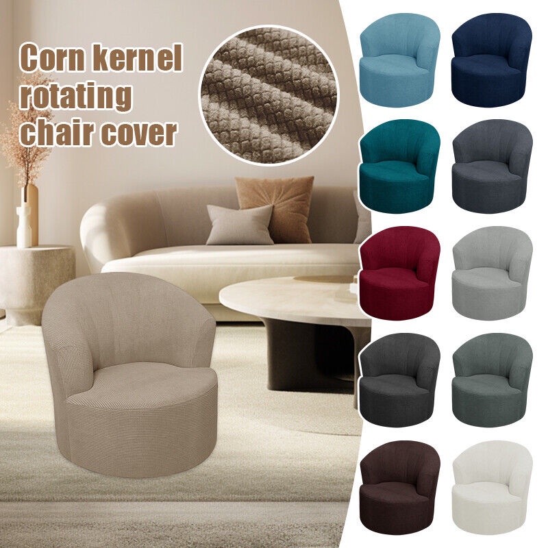 Swivel Barrel Chair Cover Round Chair Sofa Cover for Living Room ...