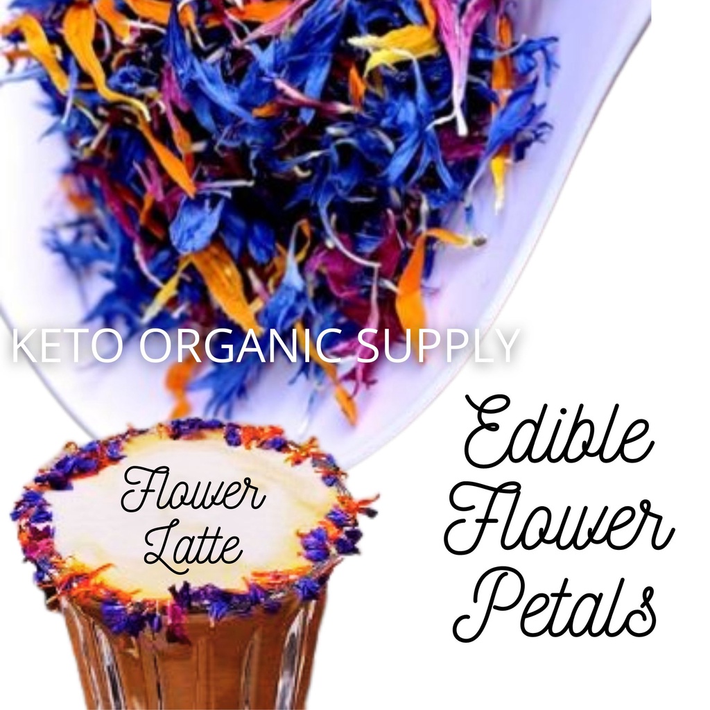 Cake Decoration Edible Mix Dried Flower Petals Flakes 蛋糕装饰 食用花瓣 blue ...