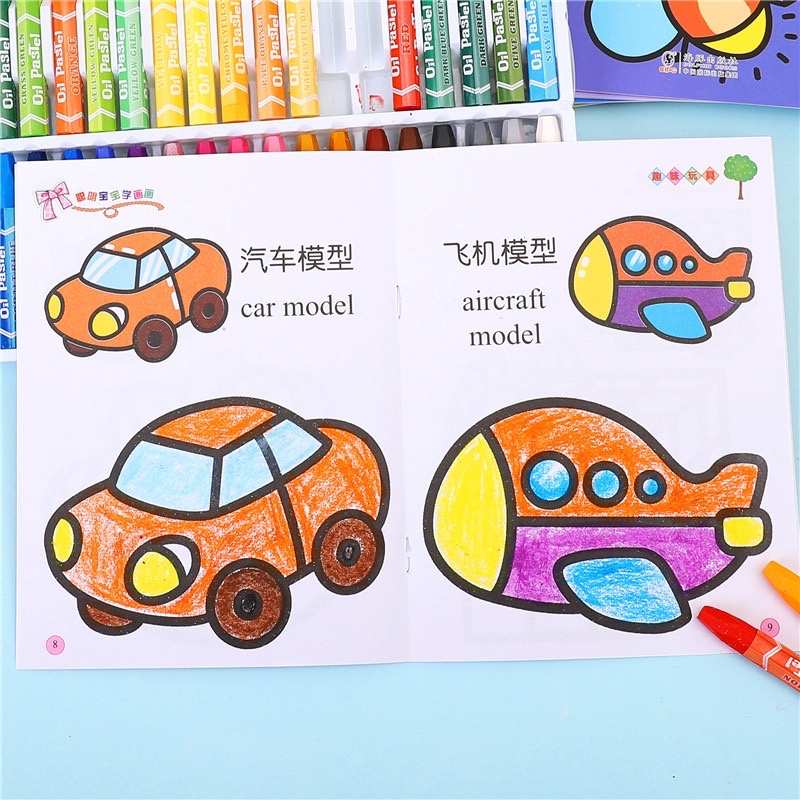 [SG STOCK] 12 Books Bilingual Colouring Drawing Books For Kids Early ...
