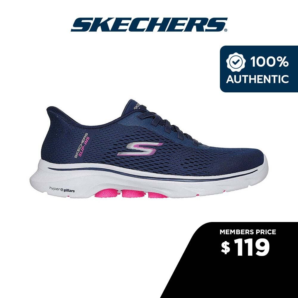 Skechers Women Slip-ins GOwalk 7 Jayne Shoes - 125253-NVPK Air-Cooled ...