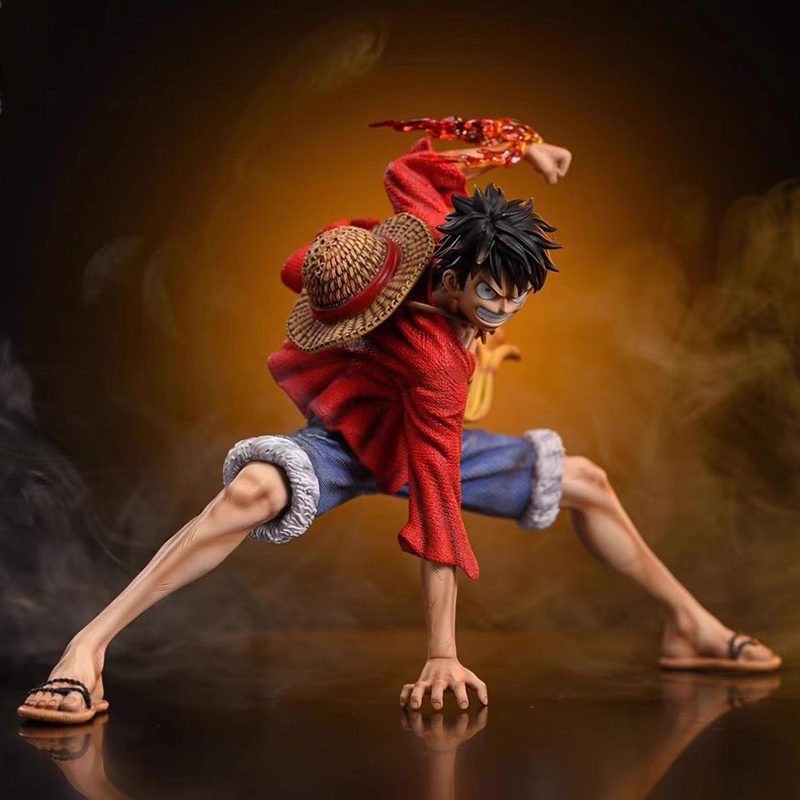 25cm One Piece Luffy statue Monkey D. Luffy combat style action figure ...