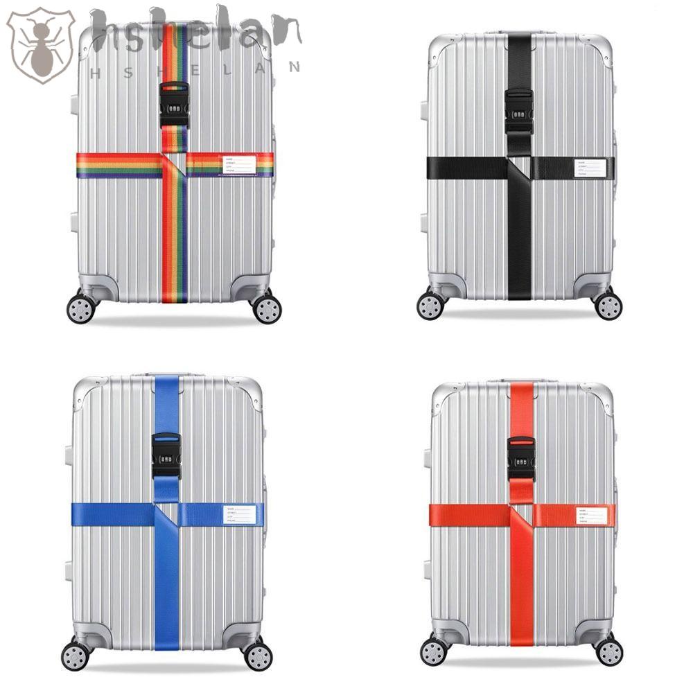 HSHELAN Luggage Buckle Strap Anti-lost Cross Strap Suitcase Belts Name ...