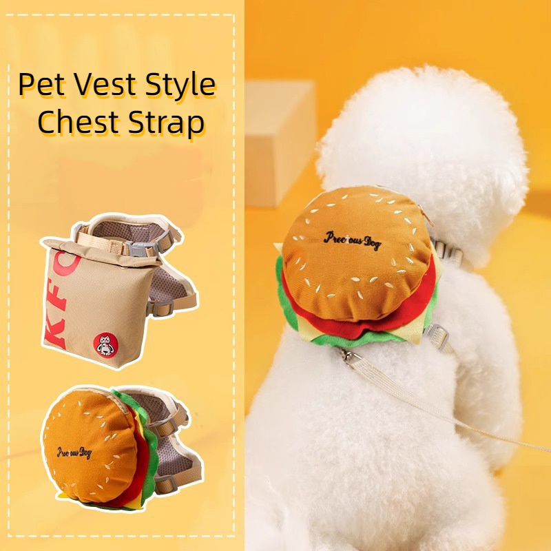 Funny Pet Vest Style Chest Strap Cat Backpack Traction Rope for ...