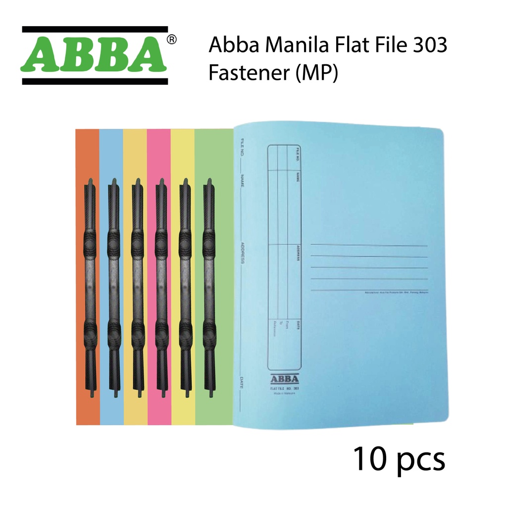 Abba Manila Flat File 303 Fastener (MP) Bundle (10pcs) | Shopee Singapore