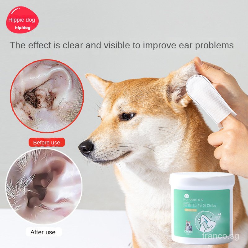 Pet Dog Or Cat Ear Cleaning Special Finger Stall Wipes Cleaning Cat Ear ...