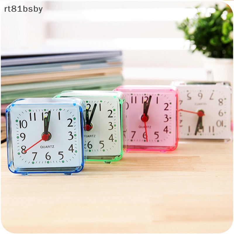 rt Cute Student Alarm Clock Square Bedside Compact Clock Desktop Decor ...