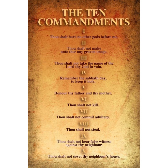 The Ten Commandments Religion Religious Bible 10 Commandments Old ...