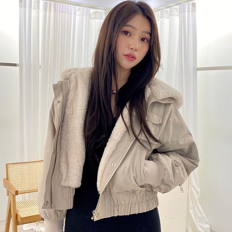 Velvet Winter Coat for Women New Ins Hong Kong Style Tight Waist Korean ...