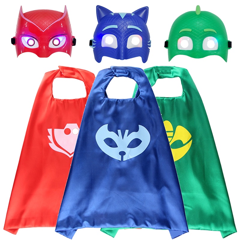 PJ Masks Pajamas Little Heroes Children's Capes and Masks Catapult Toys ...