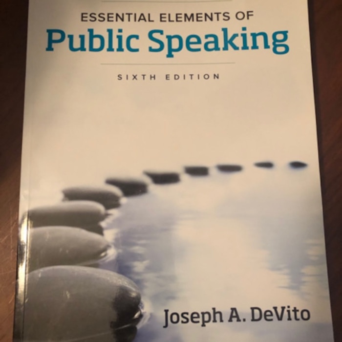 ESSENTIAL ELEMENTS OF PUBLIC SPEAKING 6TH EDITION BY JOSEPH A DEVITO ...