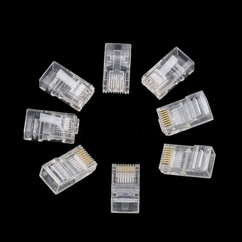 New 10/20/50pcs/lot RJ45 Connectors 8Pin RJ45 Connector CAT5 CAT5e Cat6 ...