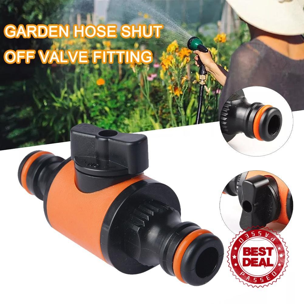 Plastic 2-way Nipple Valve Garden Hose Connector 2-way Connector Quick ...